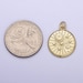 Round Coin Disc Star Sun Moon Planet Pendant, Gold Space Celestial ...