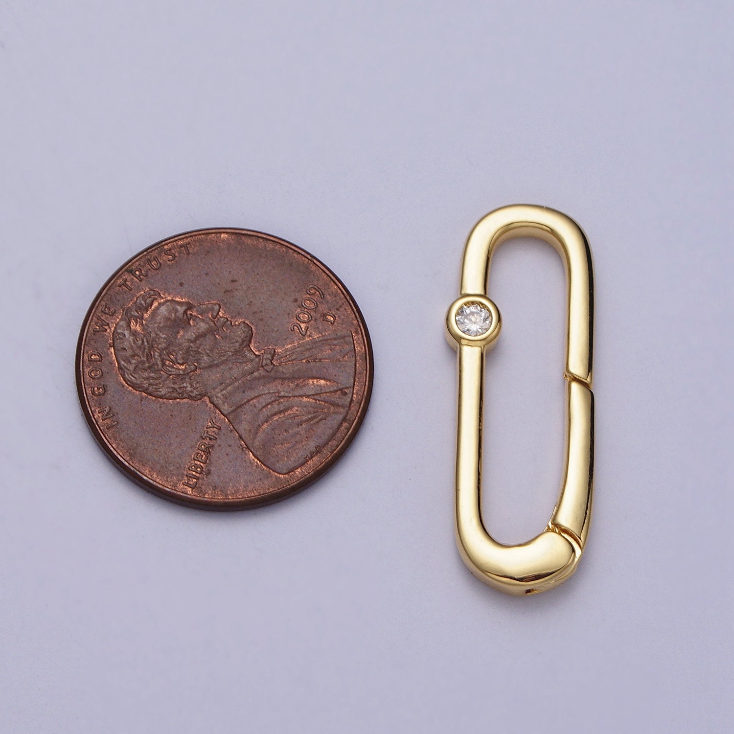 Dainty Gold Spring Gate Oval Ring Clasp Push Gate Ring Cubic - Etsy