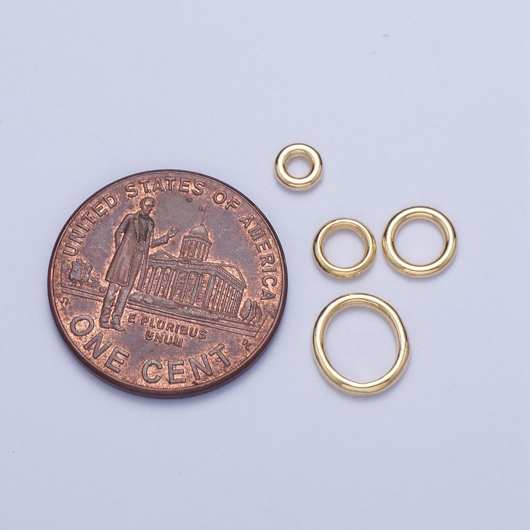 19 Gauge 24K Gold Plated Closed/soldered Jump Rings (4 Sizes) for ...