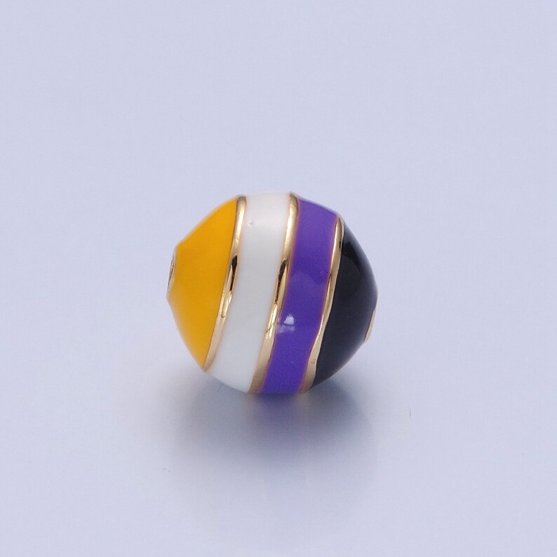 10mm Round Bead Ball Pride Flag Bead LGBTQ Pendant 14k Gold - Etsy