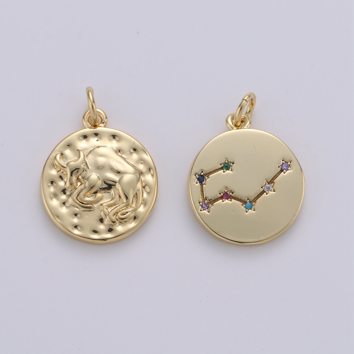 Gold Zodiac Constellation Charms Zodiac Symbol Horoscope - Etsy