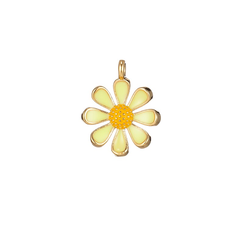 14K Gold Filled Daisy Flower Shape Pendant Daisy Flower Charm | Etsy