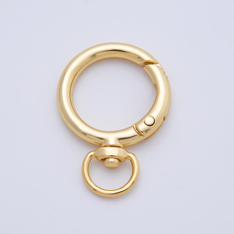 Stainless Steel 38mm Round Push Gate Clasp Open Loop Closure Finding ...