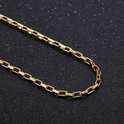 24K Gold Rolo Cable Paperclip Chain by Yard Link Cable Rolo - Etsy