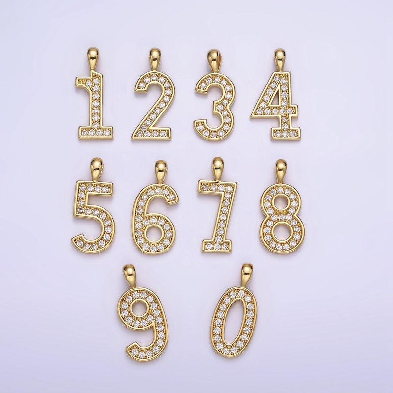 Number Charms - Etsy