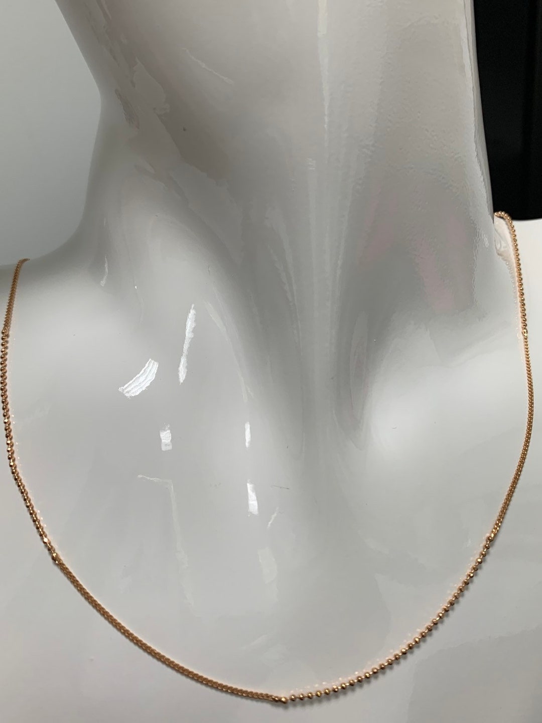 1pc 18'' Unique Ready to Wear 18K Gold Bead-cuban Necklace Chain ...