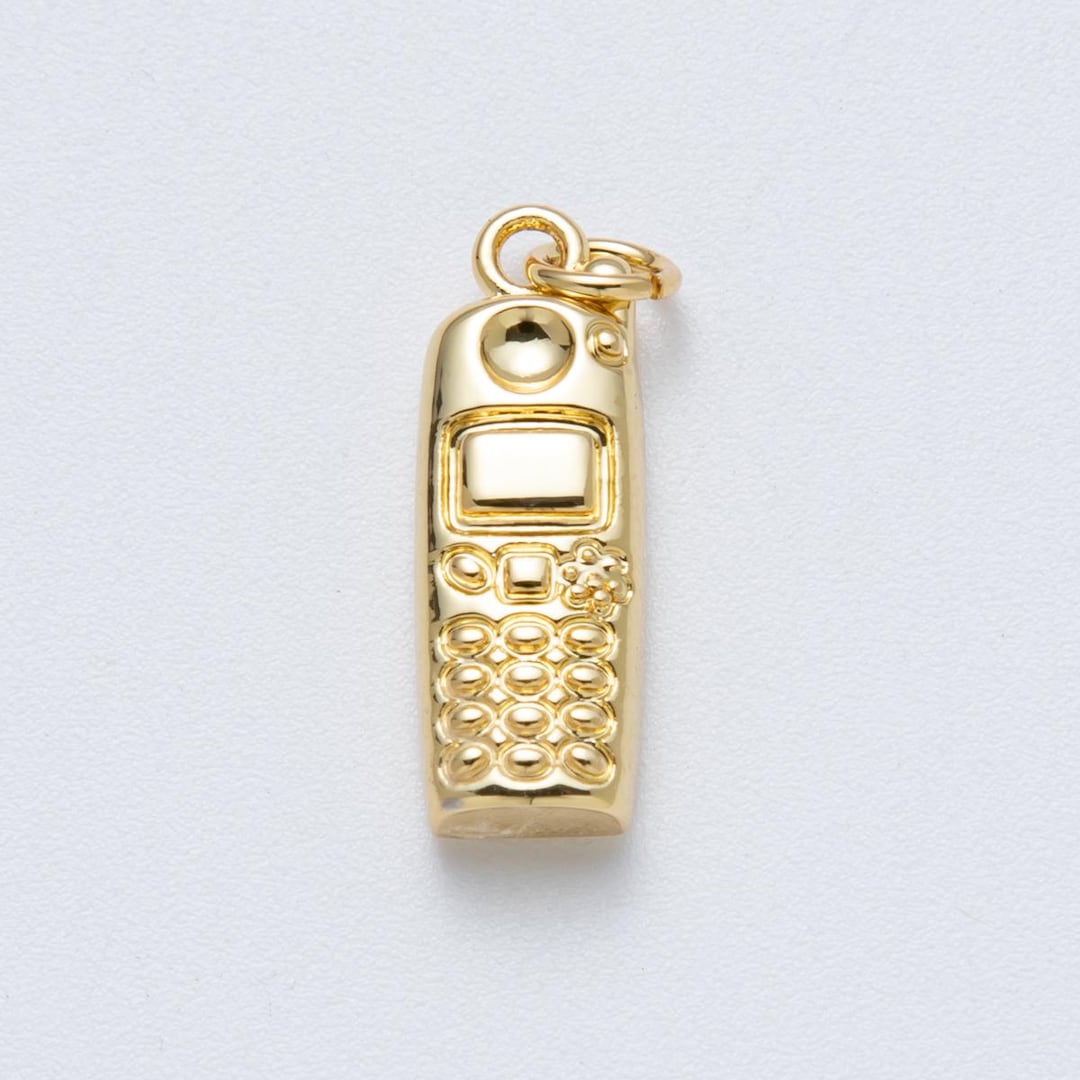 14K Gold Filled 21mm Minimalist Cellphone Mobile Phone 3D ...