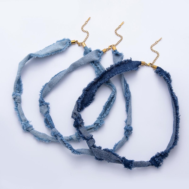 Jeans Necklace - Etsy