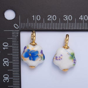 Colorful Ceramic Charm Handmade Painting Ceramic Porcelain Animal ...