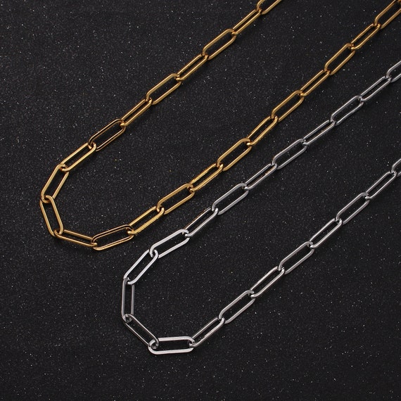 24K Gold Filled 15mm X 5mm Paper Clip Minimalist Gold Silver - Etsy