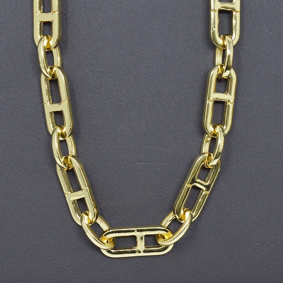 14K Gold Bold Anchor Chain by Yard Mariner Chain Wholesale - Etsy