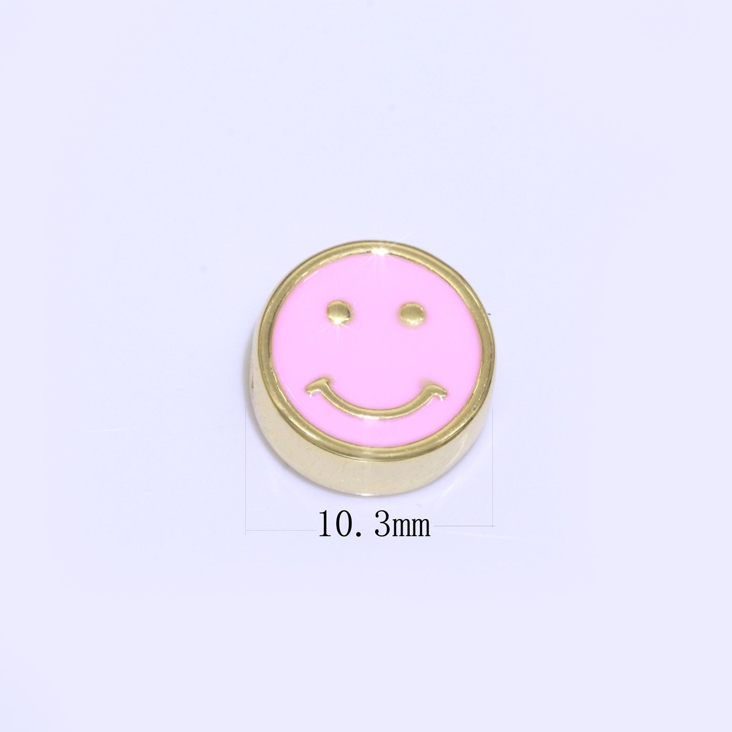 10mm Enamel Heart Smile Face Bead Emoji Bead Happy Face - Etsy