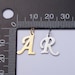 Dainty Gold Script Cursive Stainless Steel Initial Letter Add on Charm ...