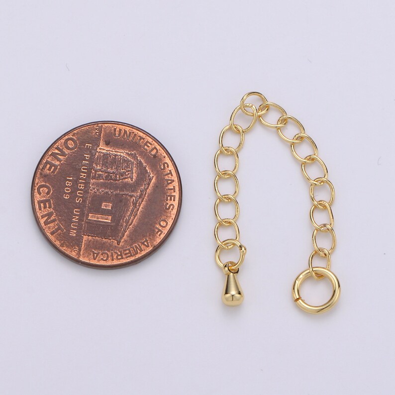 1pack 8 or 10 Gold Extender With Pendulum Charmcuban Link - Etsy