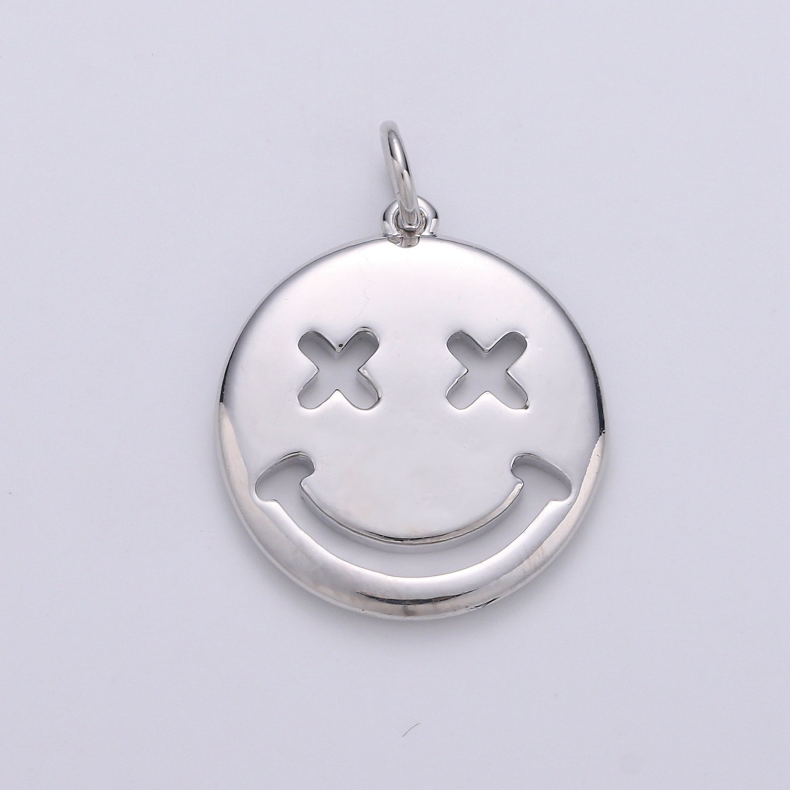 Double Sided Gold Happy Face Charm Smile Face Charms Emoticon - Etsy