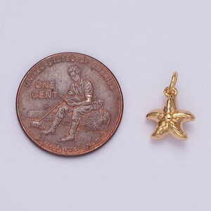 16k Gold Filled 9mm Mini Starfish Ocean Animal Add-on Charm | N1769 - Etsy