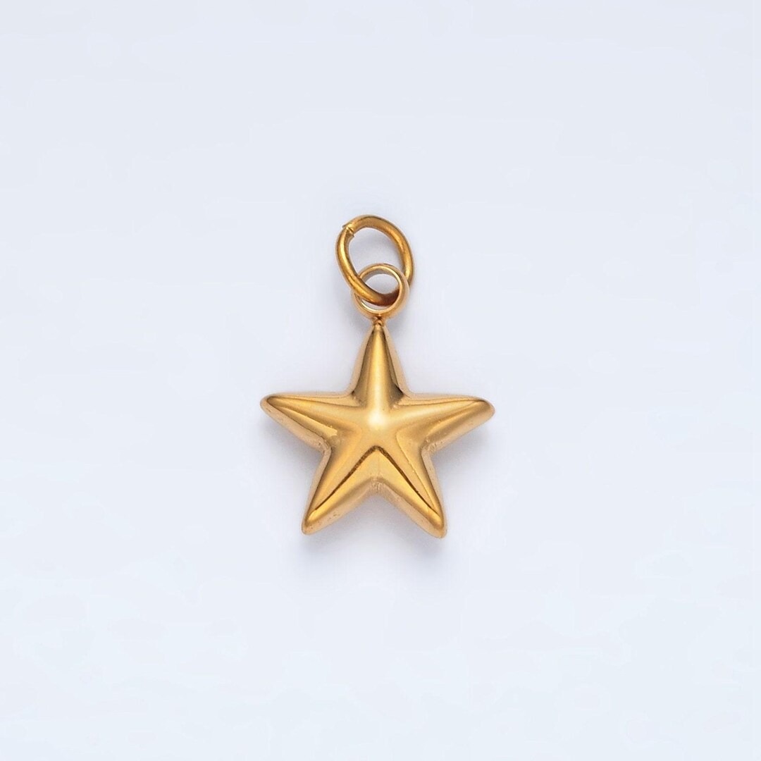 Mini Gold Star Charm Stainless Steel Celestial Pendant Jewelry P567 - Etsy