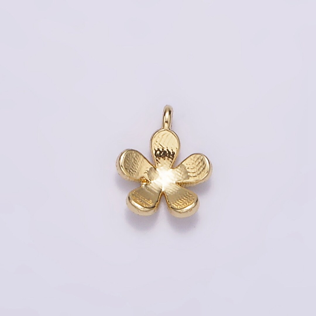 14K Gold Filled Flower Nature Minimalist Mini Add-on Charm AG493 - Etsy