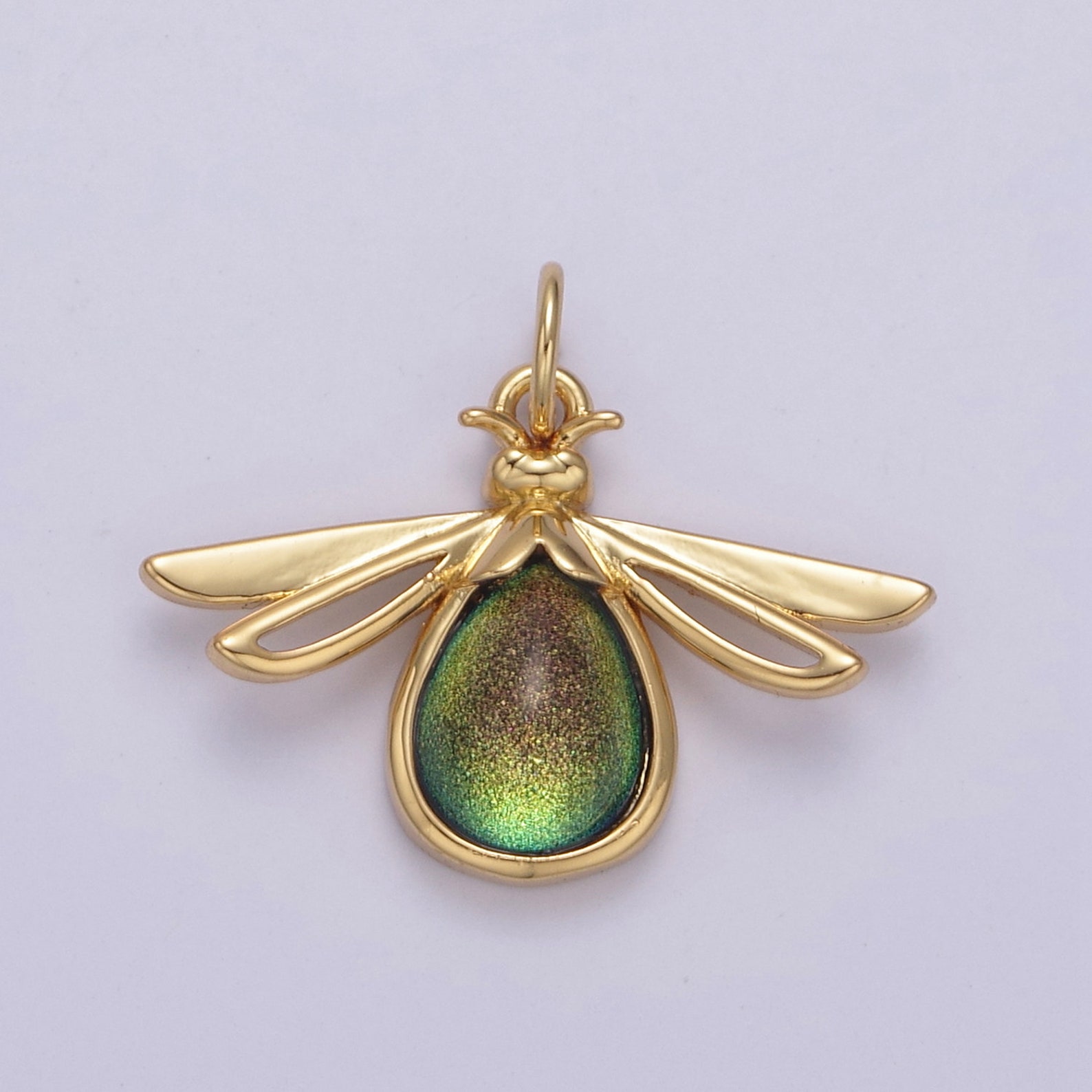 Dainty Firefly Dangle Pendant in Gold or Silver With Clear or | Etsy