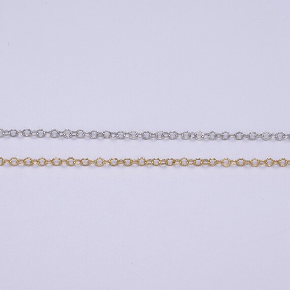 Gold Rolo Cable Chain by Yard Oval Link Chainwholesale Bulk - Etsy