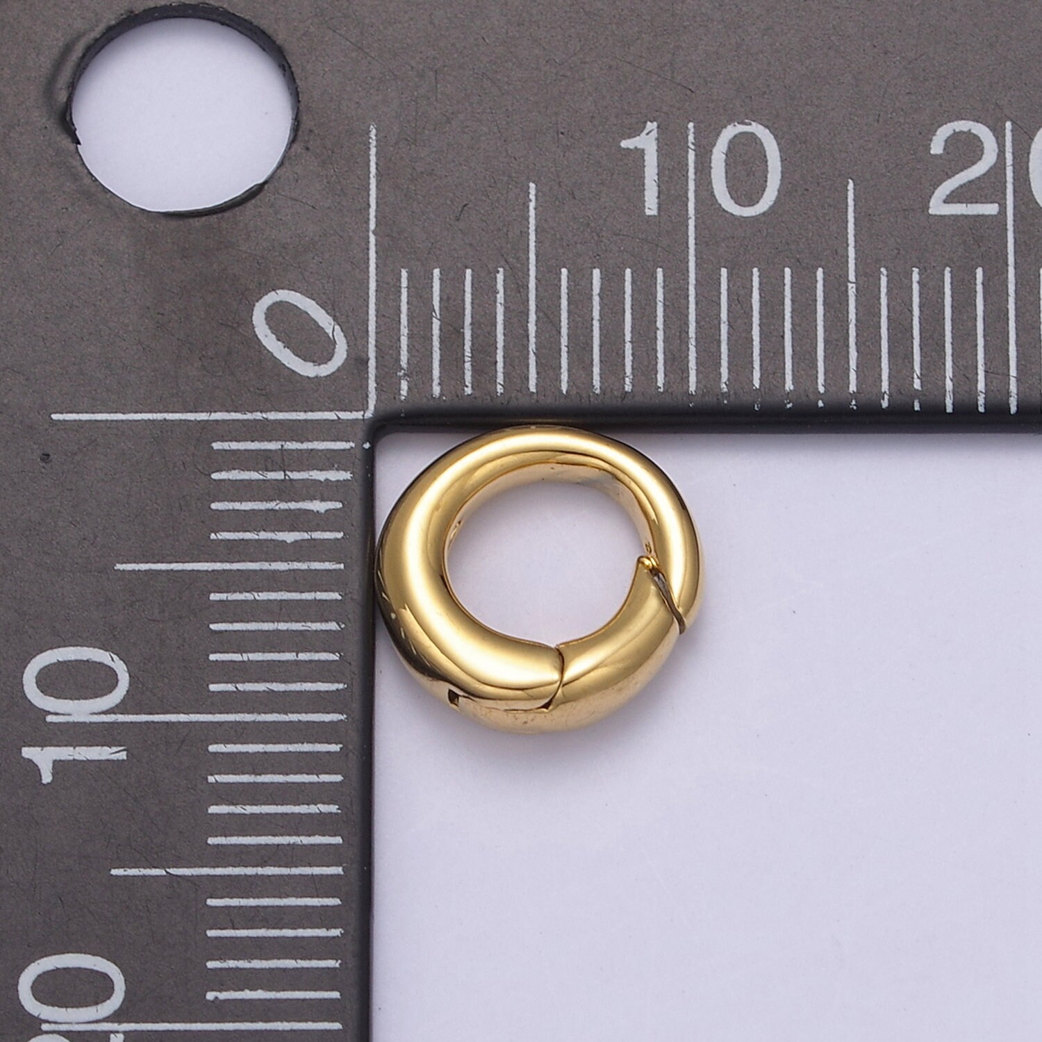 Mini Gold Silver Spring Gate Ring 10mm Round Circle Ring - Etsy