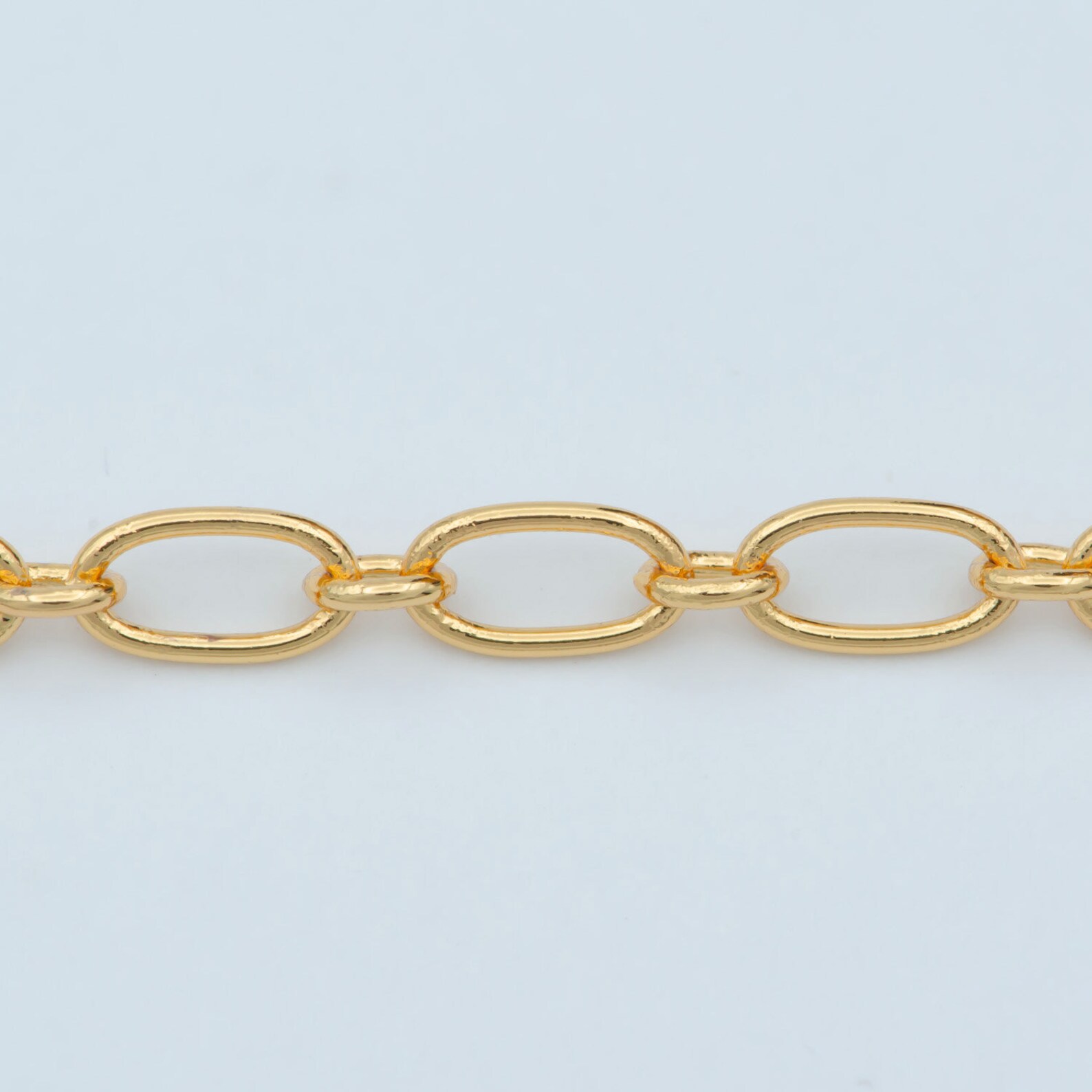 24K Gold Rolo Cable Paperclip Chain by Yard Link Cable Rolo - Etsy