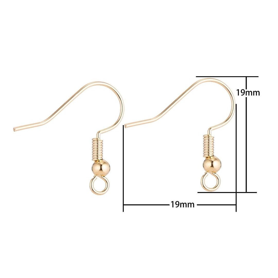 12 Pair Ear Hook Jewelry Earrings, Ear Wires, Brass Earring Component ...