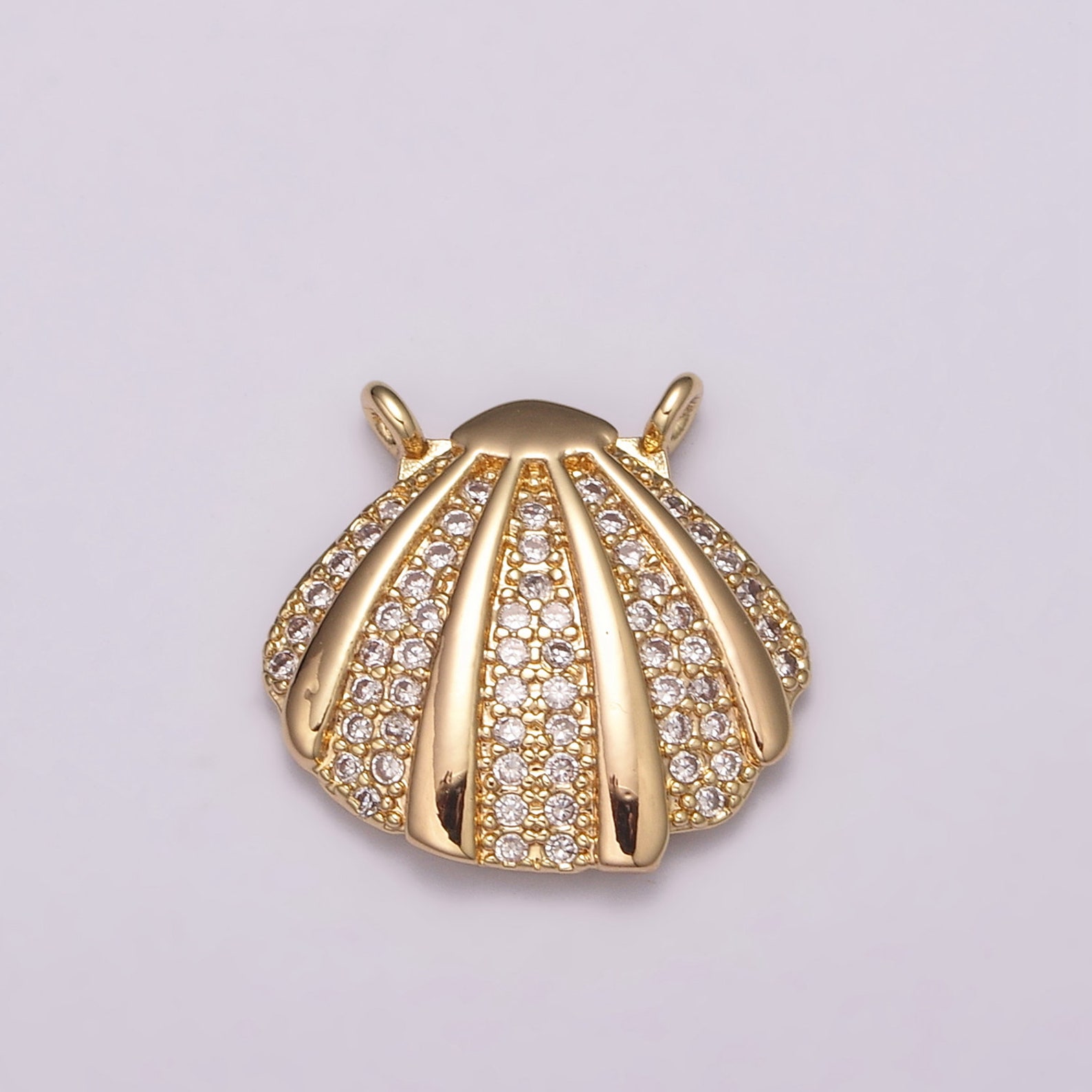 18K Gold Filled Sea Shell Charm Connector Seashell Link - Etsy