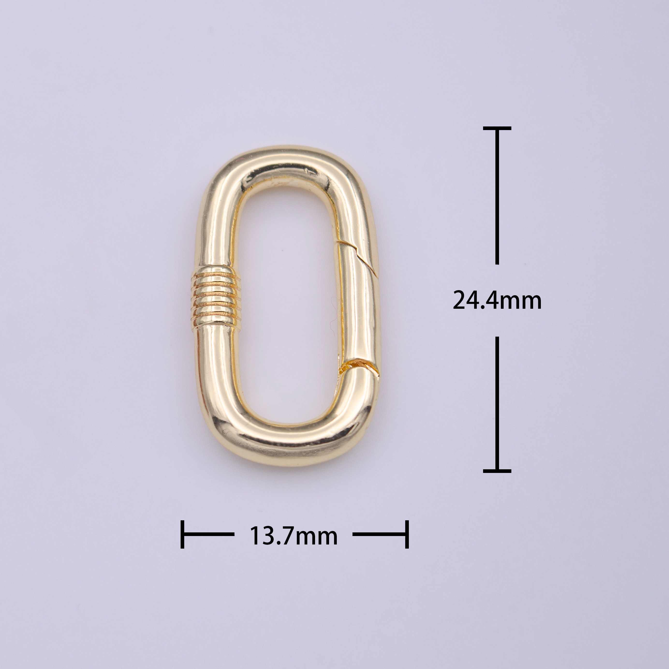 Gold Oval Push Gate Ring Gold Spring Gate Ring Charm Holder - Etsy