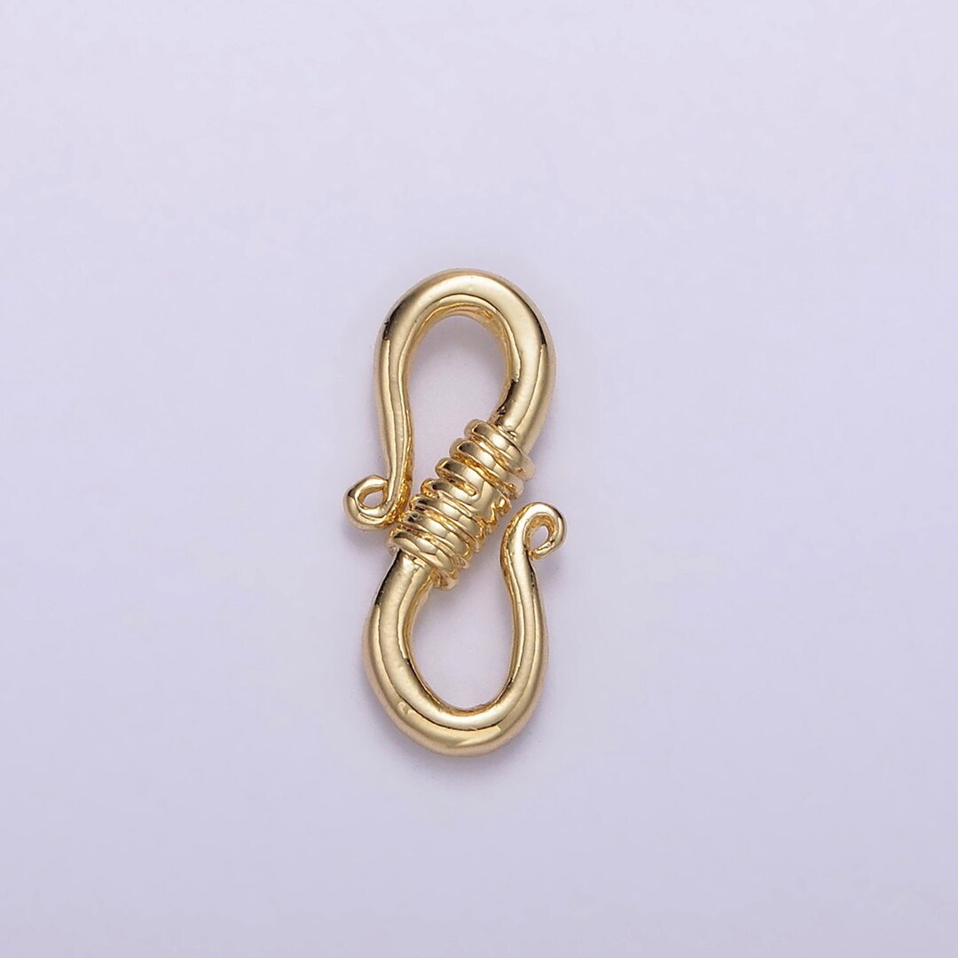 14K Gold Filled 15mm Curved Tied S-hook Clasps Closure Jewelry - Etsy
