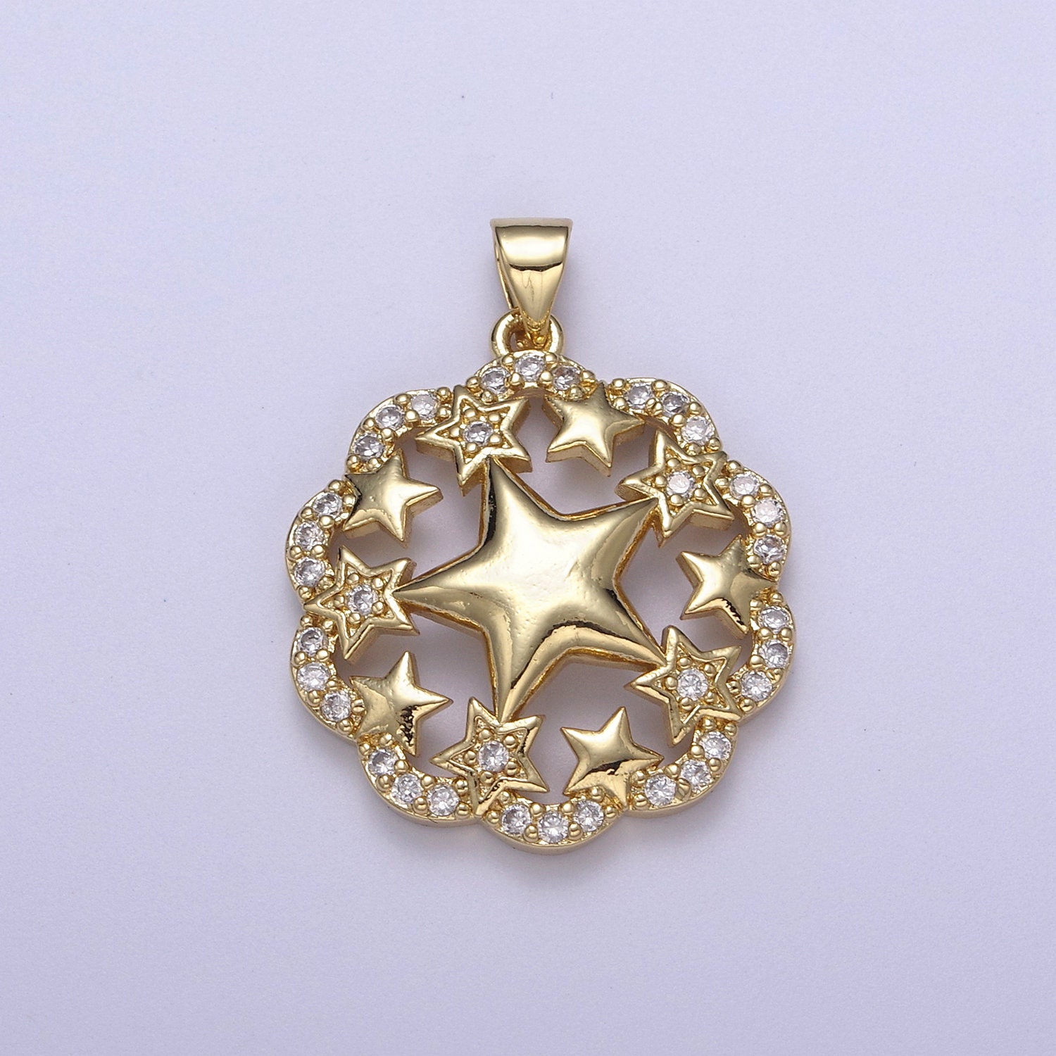 Twinkle Little Star Gold Filled Pendant Cubic Zirconia Star Charm for ...