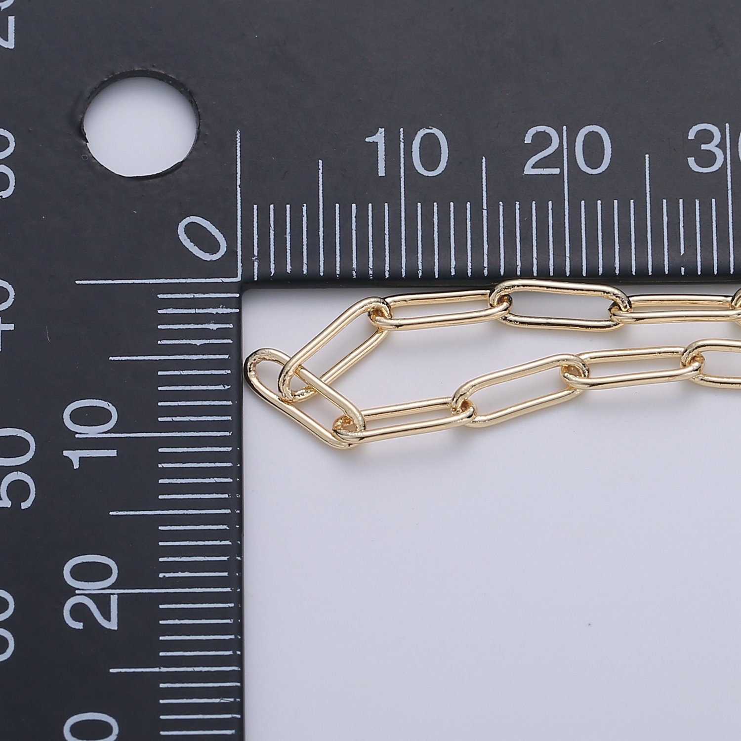 18K Gold Filled Paper Clip Chain by Yard Link Chain Wholesale - Etsy