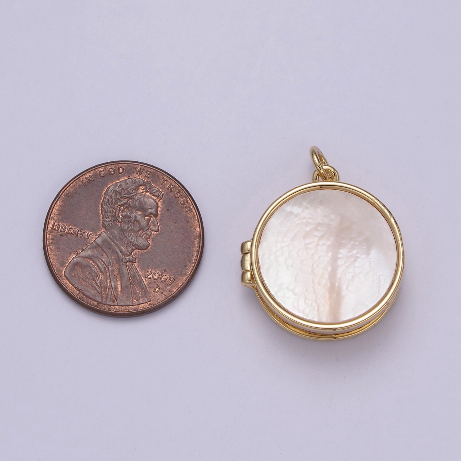 Pearl Locket Charm Necklace 14k Gold Filled Round Locket for | Etsy