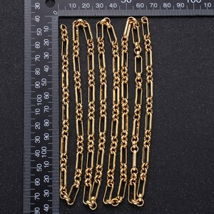 24K Gold Plated Figure 8 Chain by Yard, Gold Figure Eight Chain by Foot ...