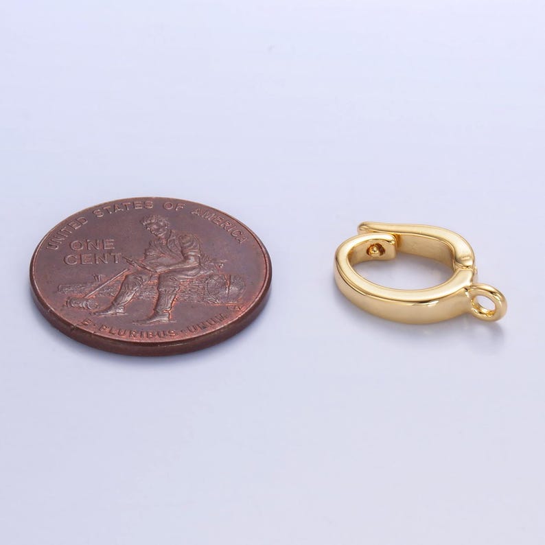 Gold Removable Bail Charm Pendant Enhancer Clasp, Pendant Bail Clasp ...