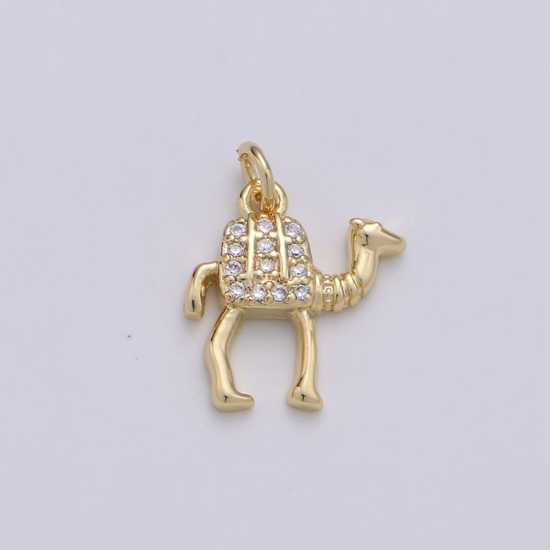 Gold Camel Charm 14k Gold Camel Pendant Arabian Desert Charms Animal ...