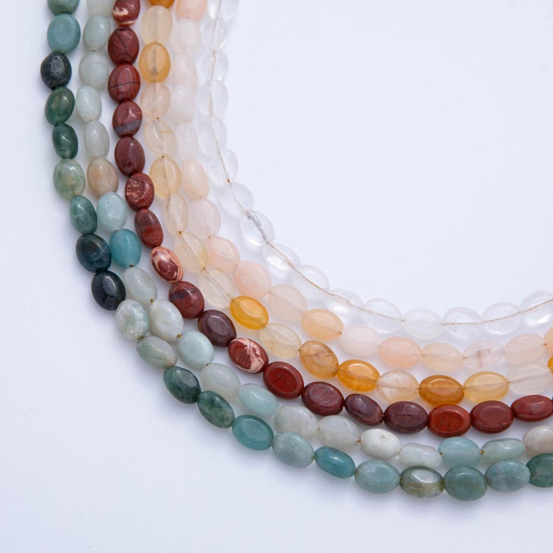 Bold Handmade Gemstone Pebble Bead 18k Gold Filled Beaded Necklace | WA ...