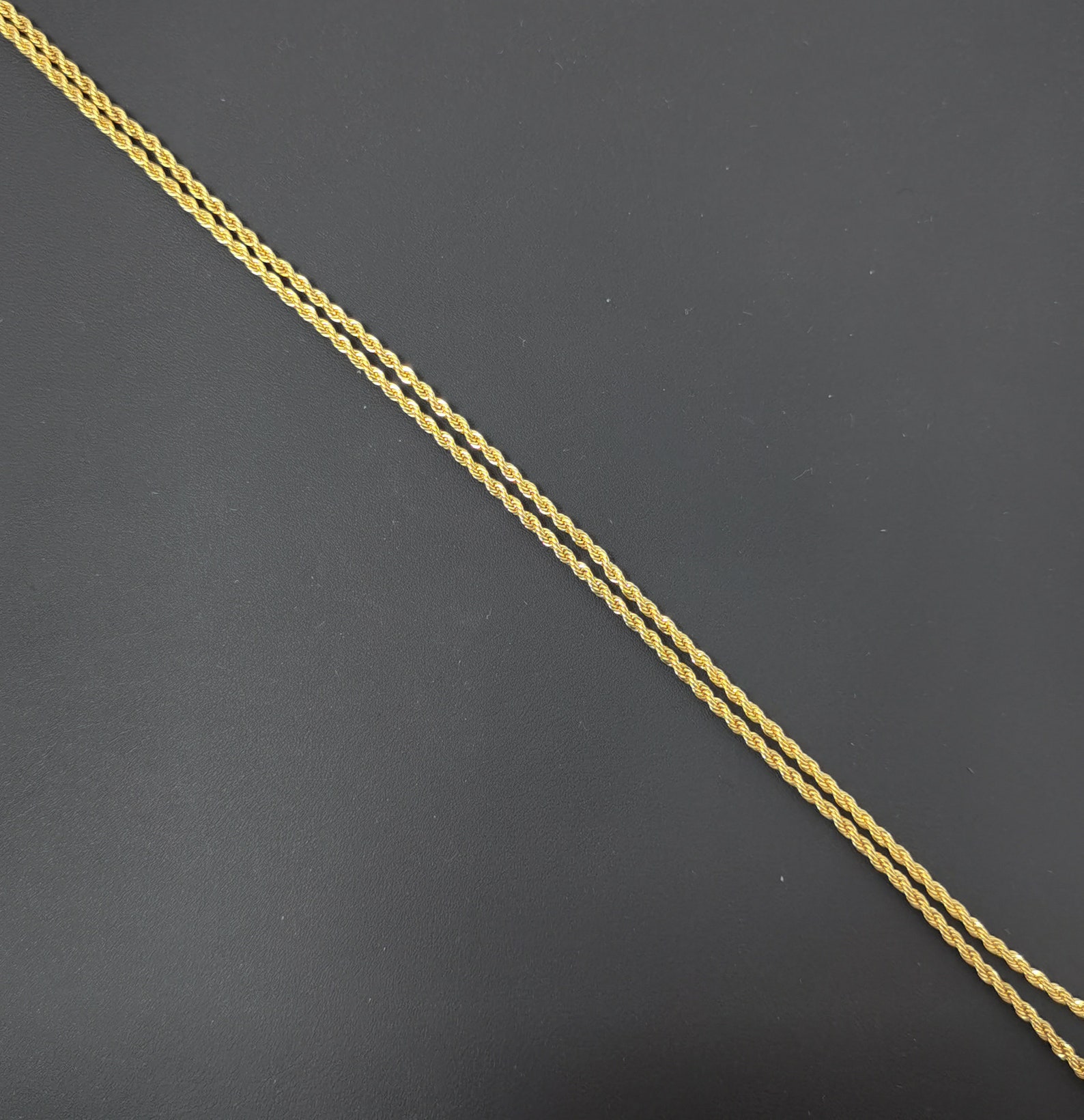 1pc 19.5'' Ready to Use 24K Gold Rope Necklace Chain, Layering Rope ...