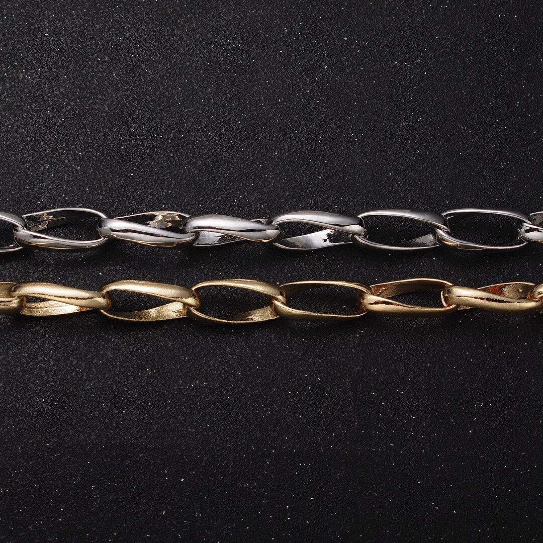 16K Gold Filled Geometric Twist Curved Paper Clip Unfinished Jewelry ...