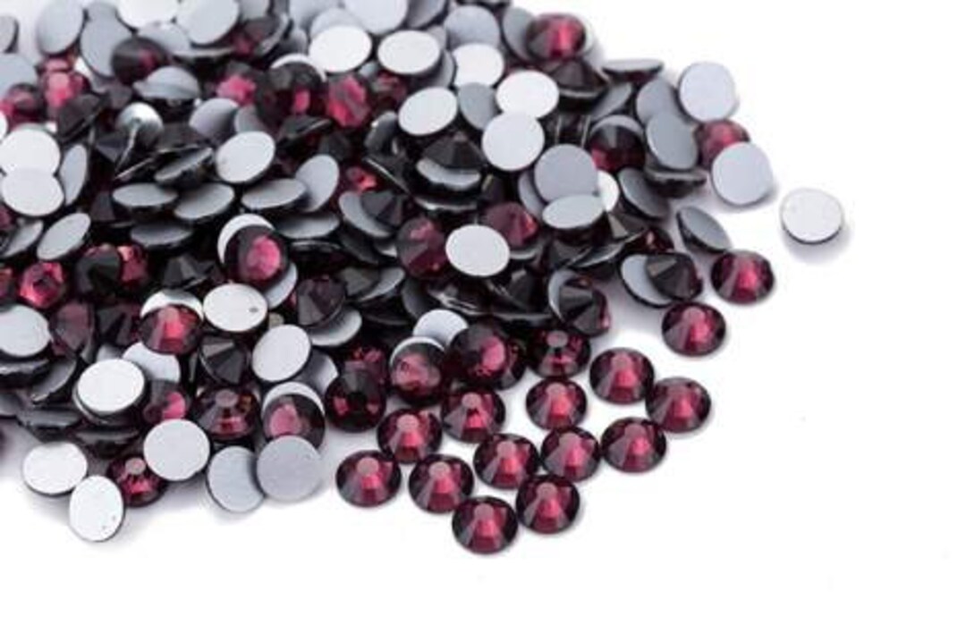 High Quality Crystal Dark Plum Purple Rhinestones Loose Flat Back No ...