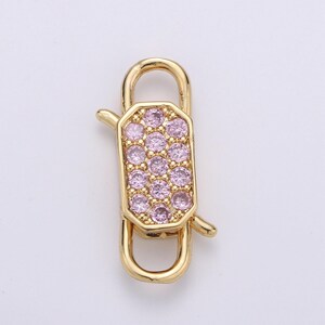 1pc Cz Carabiner Mutiple Color Options Spring Push Clasp,double Clasp ...