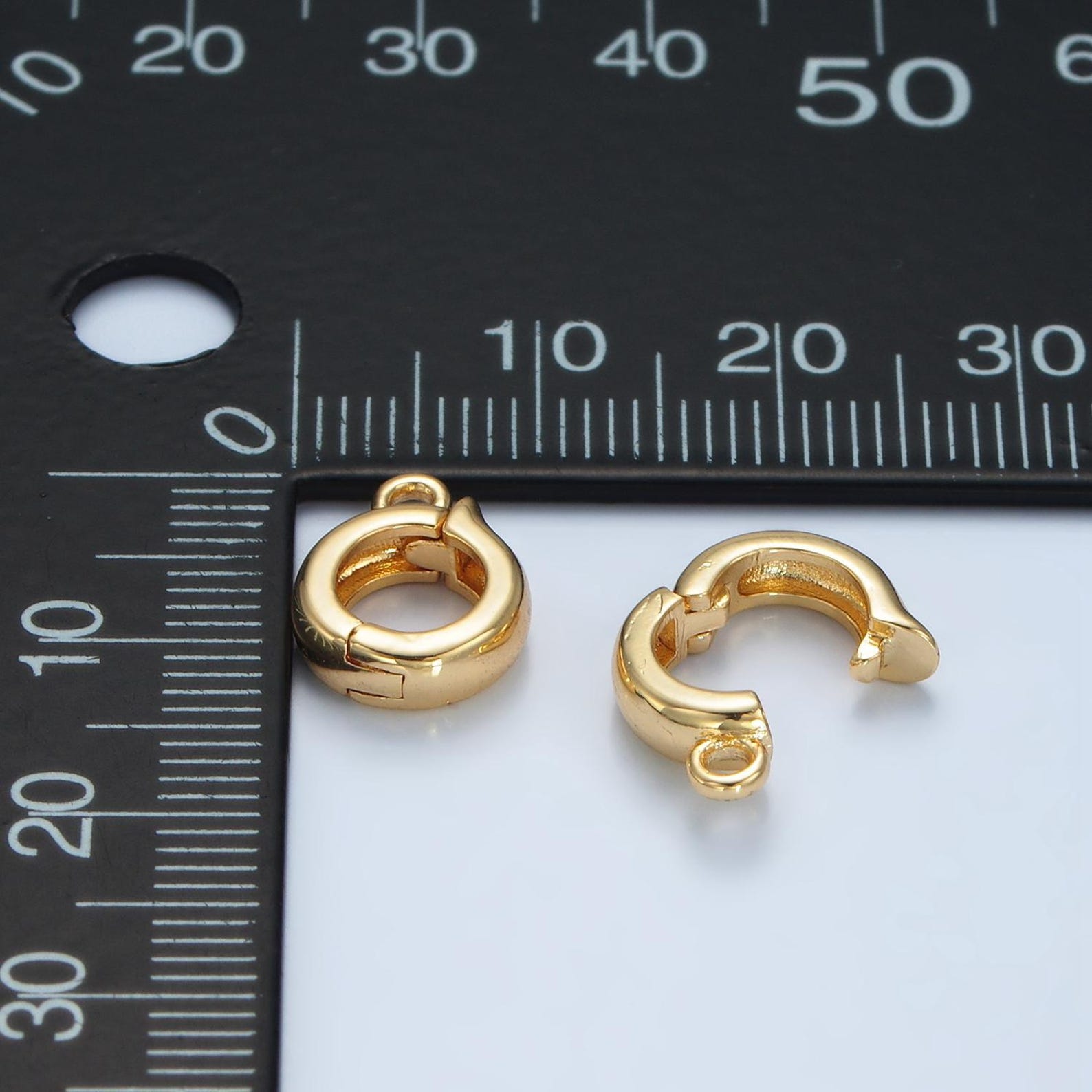 24k Gold Filled 10mm Minimal Snap Latch Bail Supply | L-635 - Etsy