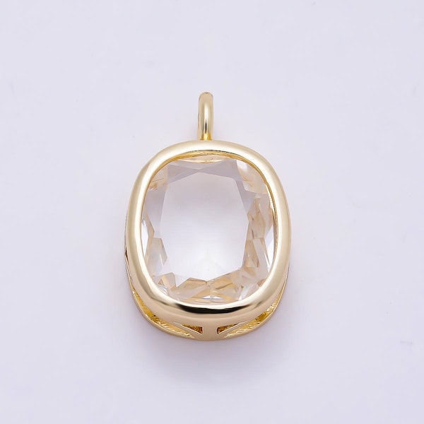 Oval Gold Bezel Pendant - Etsy