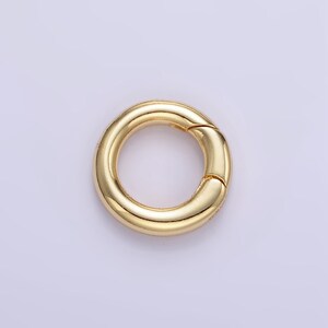 Mini Push Gate Ring 14K Gold Filled Clasp Charm Holder Spring Closure ...
