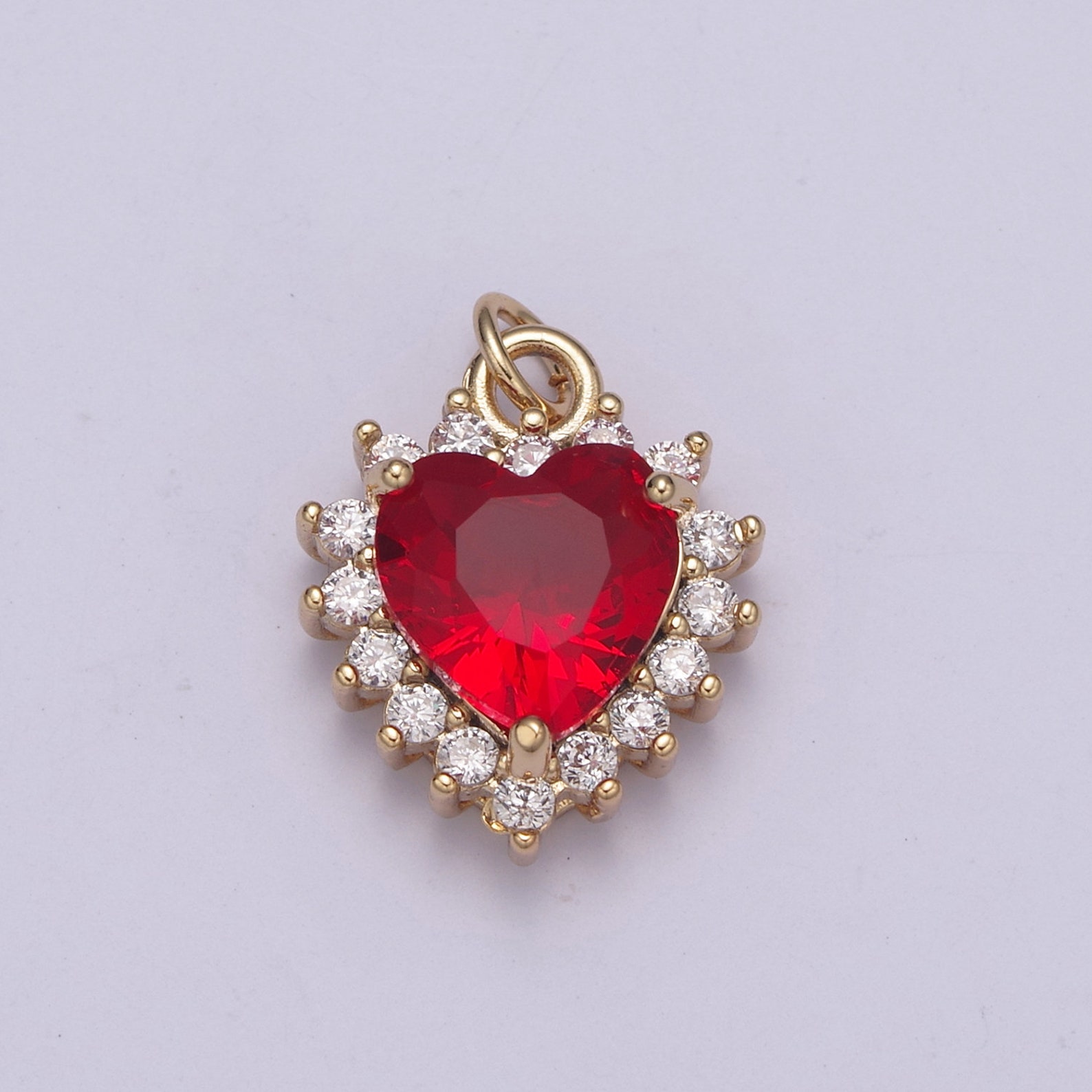 Dainty Cz Crystal Heart Shape Charm Pendant Cubic Zirconia | Etsy