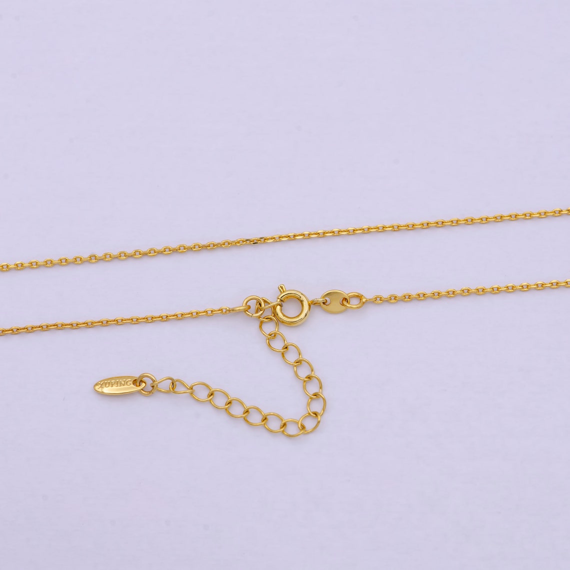 24K Gold Filled Cable Chain 17.7 Inch 2 Inch Extender - Etsy