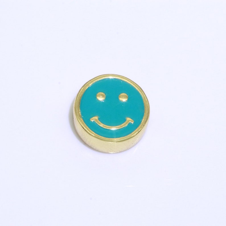 10mm Enamel Heart Smile Face Bead Emoji Bead Happy Face | Etsy