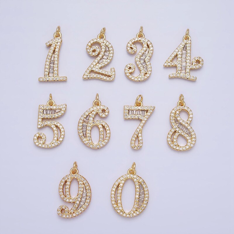Number Charms - Etsy