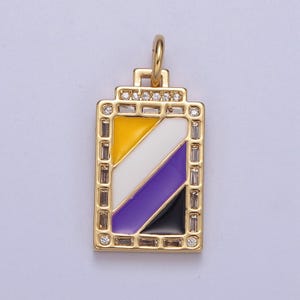 Dainty Pride Flag Charm Lgbtq Pendant 14k Gold Filled Trans Gay ...