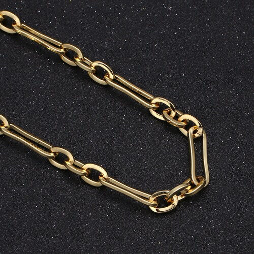 Long 24K Gold Rolo Infinity Cable Paperclip Chain by Yard - Etsy